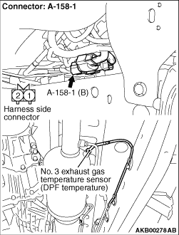 Code No. P1428: No. 3 Exhaust Gas Temperature Sensor (DPF temperature ...